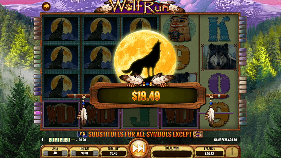 slots wolf run